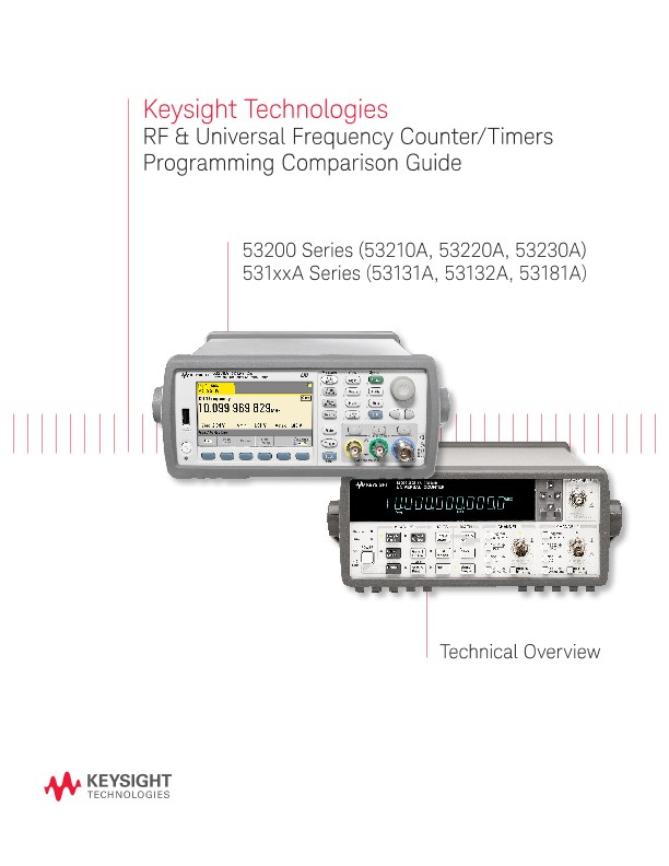 RF & Universal Frequency Counter/Timers Programming Comparison Guide PDF Asset Page | Keysight